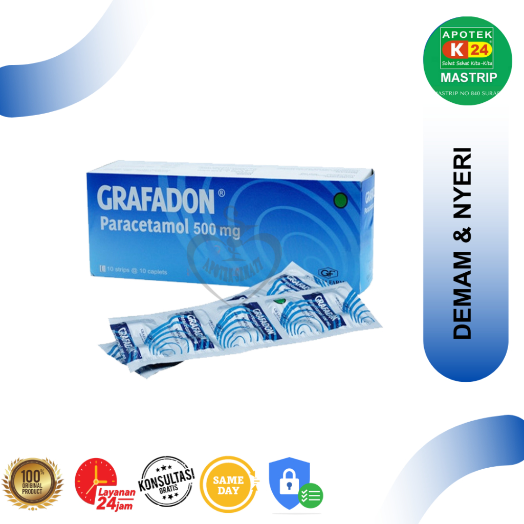 Jual Grafadon Tablet / Demam Sakit Gigi / 6 Tahun - Dewasa / 10tab ...