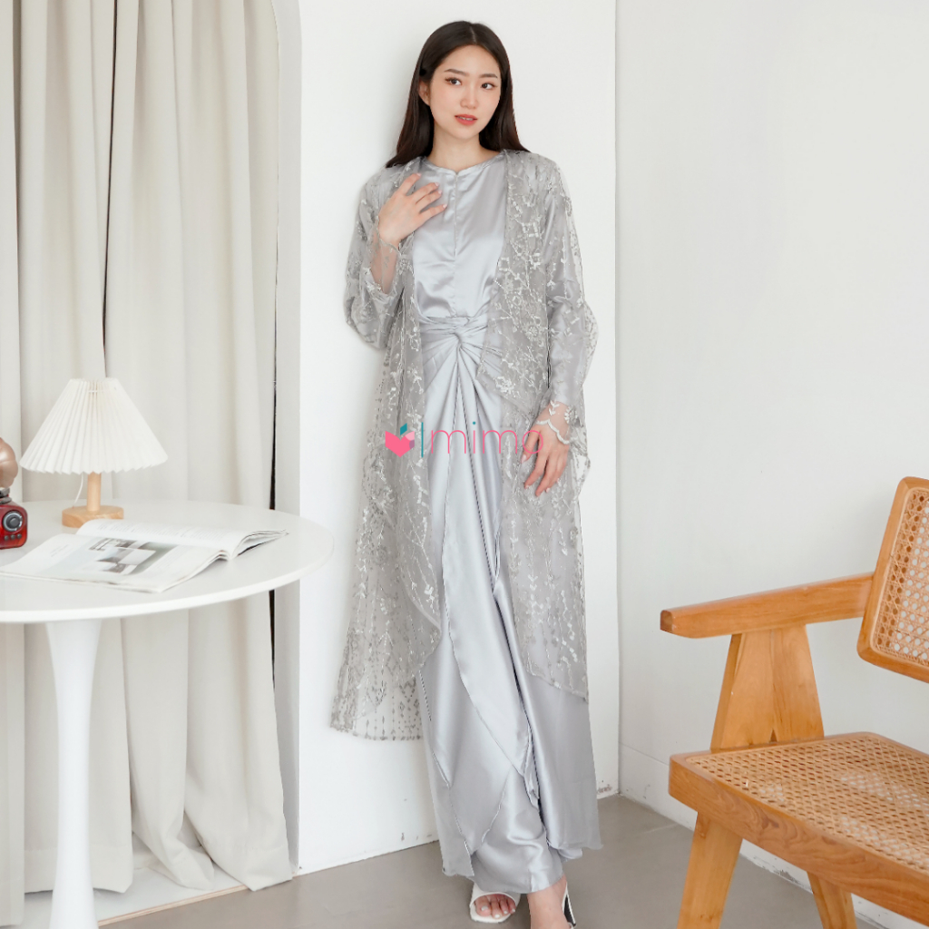 Jual MIMO - Rayya Silk Brokat Dress | Dess Ramadhan/Lebaran | Shopee ...