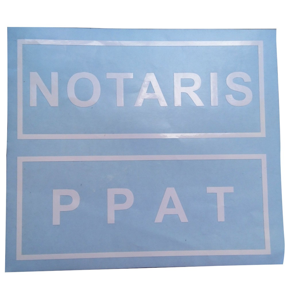 Jual Sticker Notaris Dan PPAT Stiker Cutting 1 Paket 30x20cm Bisa ...