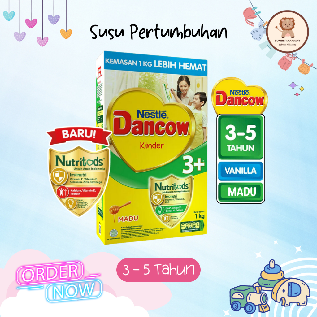 Jual Nestle Dancow 3+ Imunutri Susu Pertumbuhan Rasa Madu/Vanila Susu ...