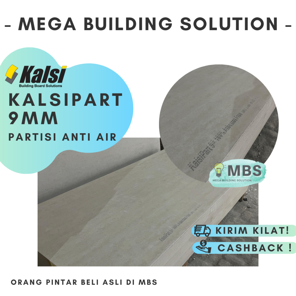Jual KalsiPart 9mm - Papan KalsiBoard, Papan Partisi, Fiber Semen ...