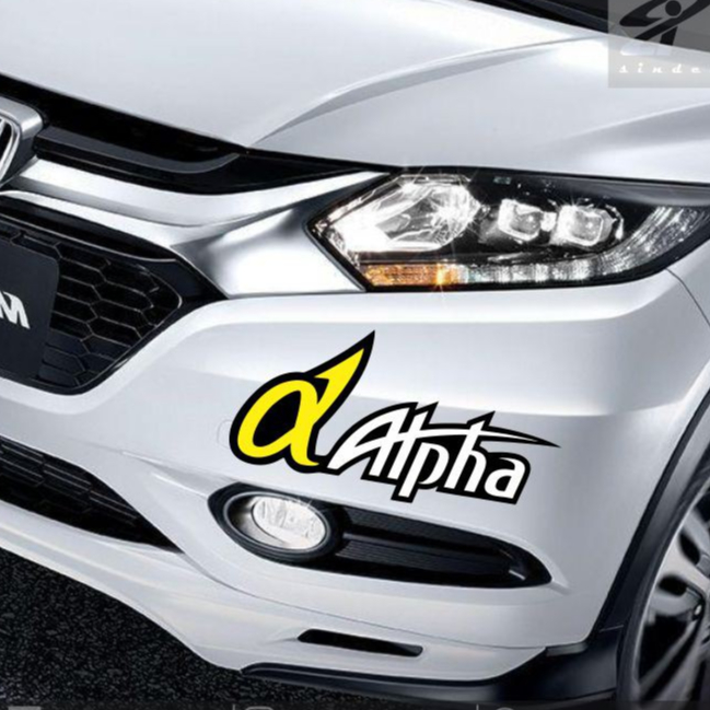 Jual CUTTING STICKER MOBIL ALPHA ENGINE STIKER BUMPER STIKER MOBIL ...