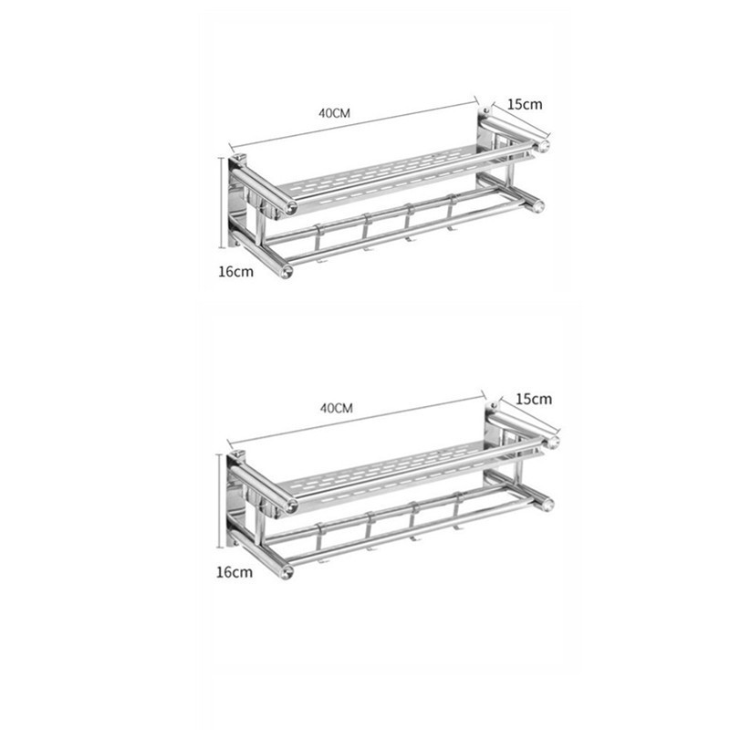 Jual SUS 304 Kamar Mandi Rak Handuk Gantungan Dinding Stainless Steel 2 ...