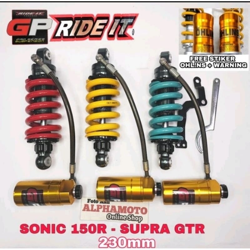 Jual monoshock sonic supra gtr 150 shock tabung pisah klik rebound Ride it | Shopee Indonesia