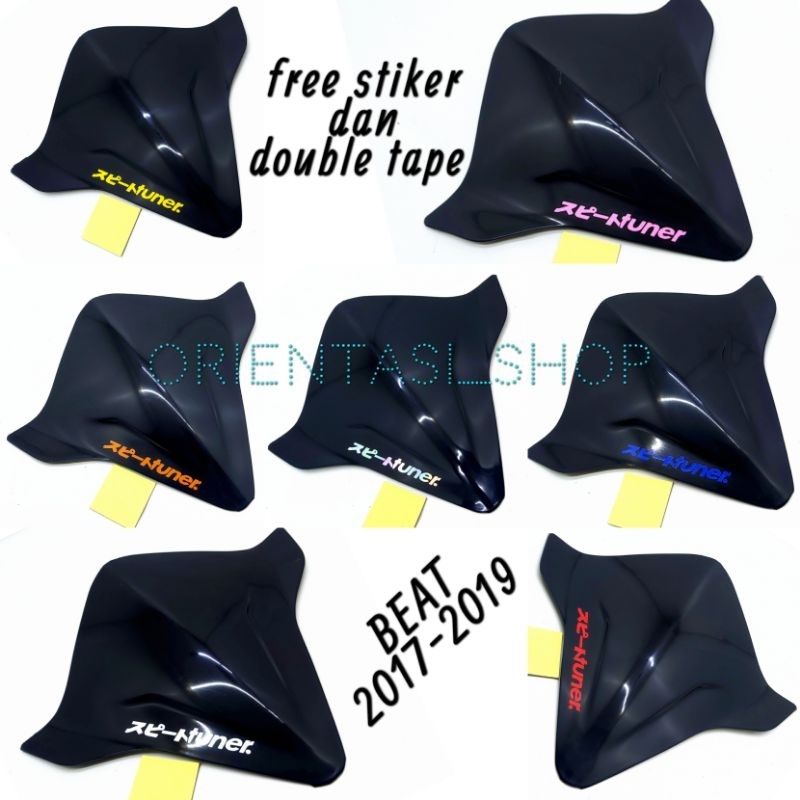 Jual VISOR BEAT ESP 2017-2019 HITAM KILAT FREE DOUBLE TAPE DAN STIKER ...