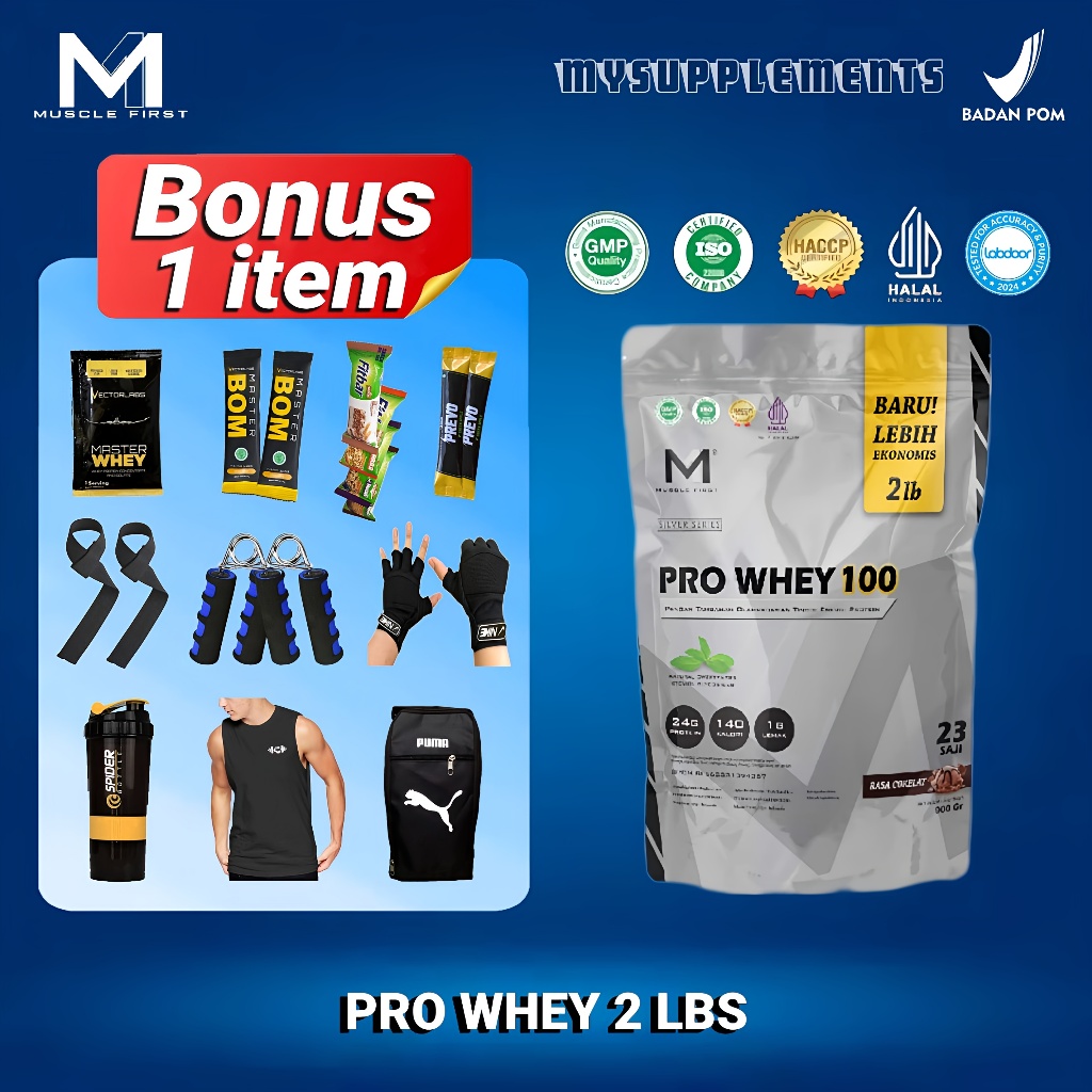 Jual Muscle First Pro Whey 100 2lbs 900gr Susu Whey Protein Suplemen ...