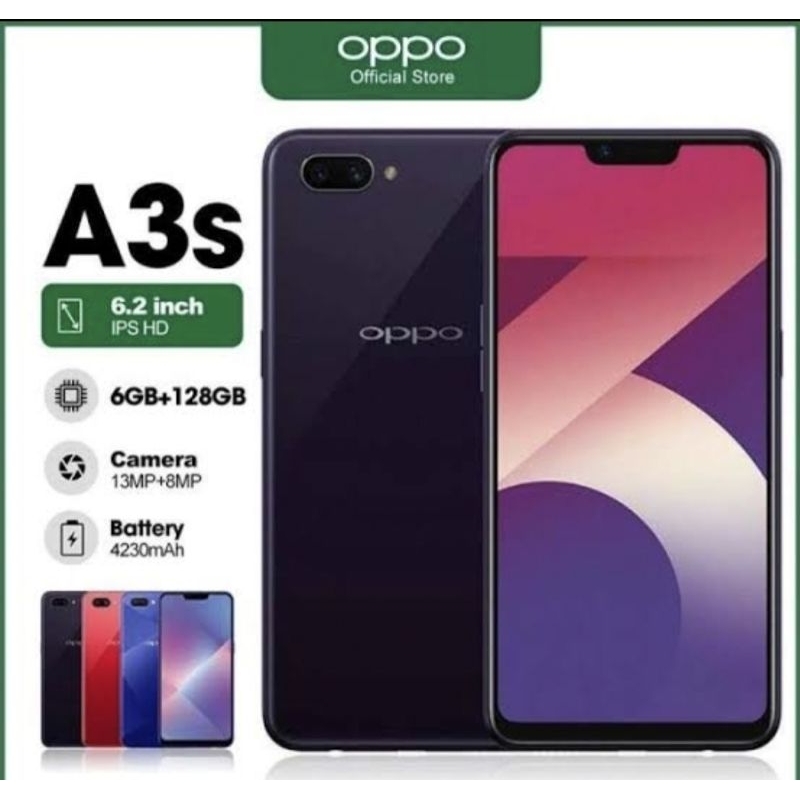 Jual HP OPPO A3S 6/128 GB FULLSET | Shopee Indonesia