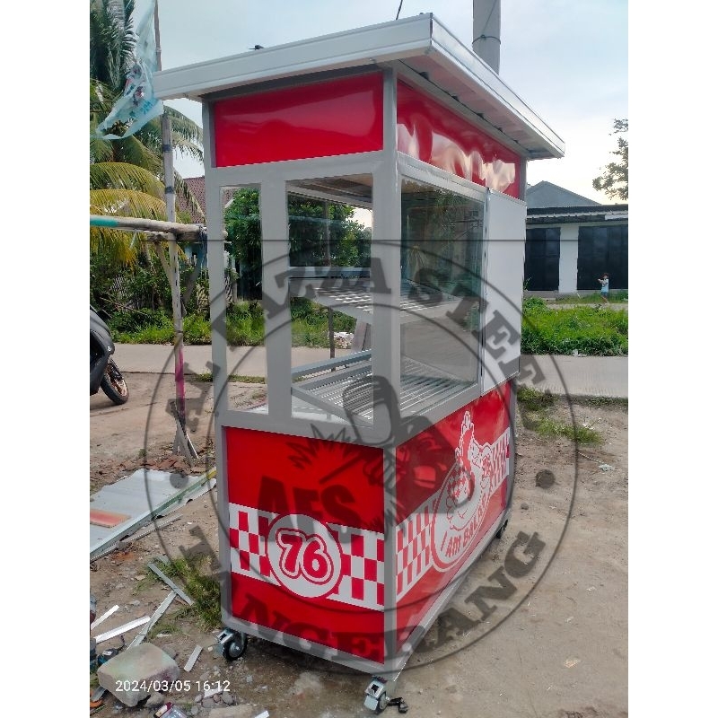 Jual gerobak jualan gerobak fried chicken 150x60x200cm | Shopee Indonesia