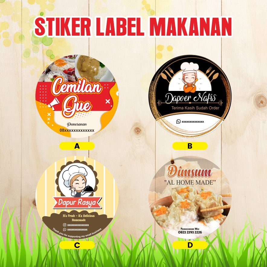 Jual Stiker Makanan label custom | Shopee Indonesia