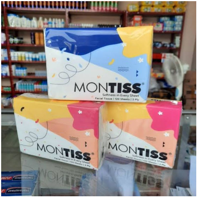 Jual Hello 180 Montiss Facial Tissue 120 Sheets/150 sheet 2 ply (1 pack ...