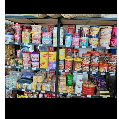Jual JAJAN toples kalengan random wafer biskuit ada coklat vanilla ...