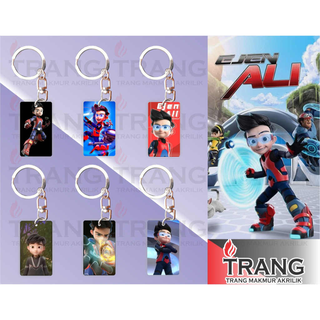 Jual Gantungan Kunci Akrilik Ejen Ali / Keychain Acrylic Ejen Ali ...