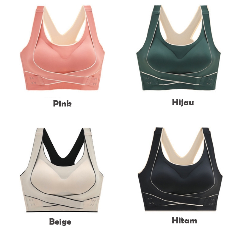 Jual Bra Olahraga Wanita Senam Atasan Bantalan Dada Bawaan Sport Bra ...