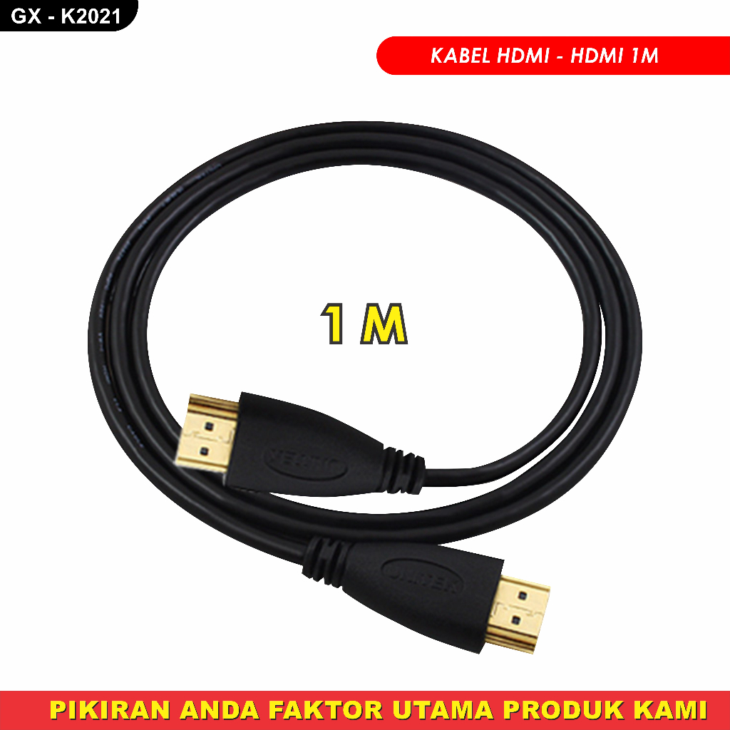 Jual KABEL HDMI TV 1 METER MODEL K2021 CABLE HDMI TV SUPPORT 4K HD HIGH ...