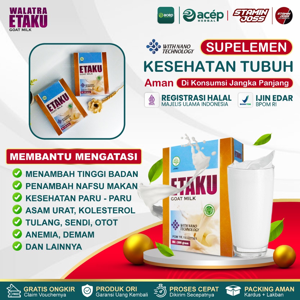 Jual Susu Etawa Etaku Goat Milk Original Susu Kambing Etawa Bubuk Murni ...