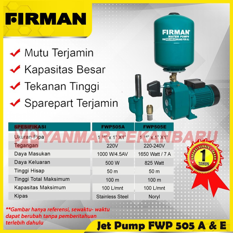 Jual FIRMAN Pompa Air Listrik FWP 505 E | Shopee Indonesia