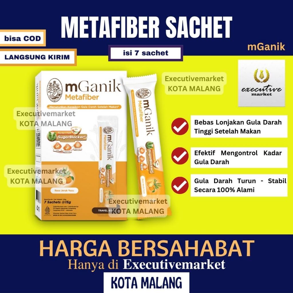 Jual [DISTRIBUTOR RESMI] MGANIK METAFIBER SACHET / M GANIK / UNTUK ...