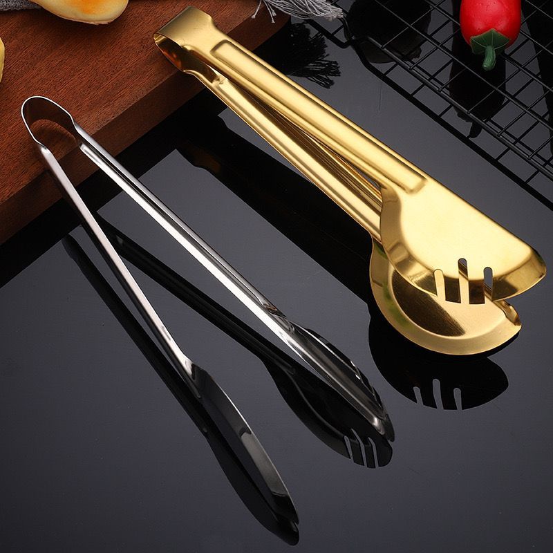 Jual Food Clip Stainless Steel / Capit Makanan Tongs Gold Stainless ...