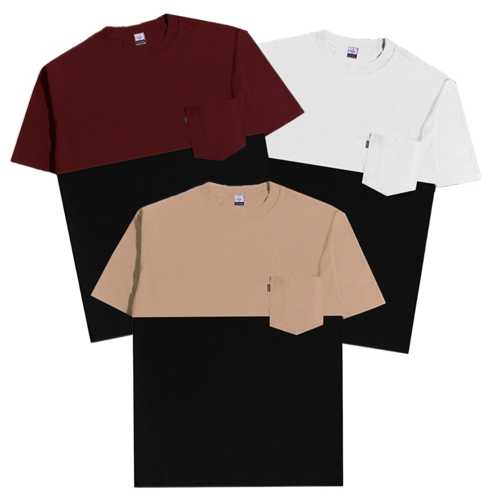 Jual Otsky Kaos Pria Two Colour Cotton Combed 24s Pendek Polos (H ...