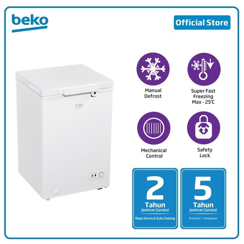 Jual Chest Freezer Beko CF-100WD Freezer Box 100L | Shopee Indonesia