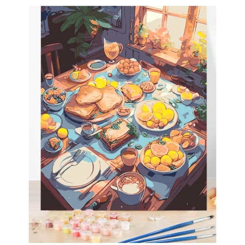 Jual DIY Paket Melukis 50x40cm Paint by number kit lukis painting by ...