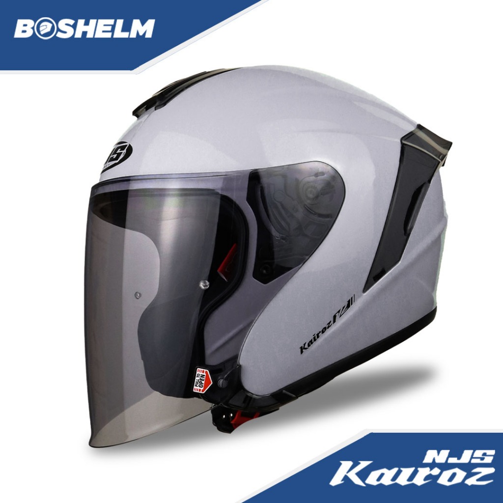 Jual BOSHELM Helm NJS Kairoz V2 SOLID Helm Half Face SNI | Shopee Indonesia