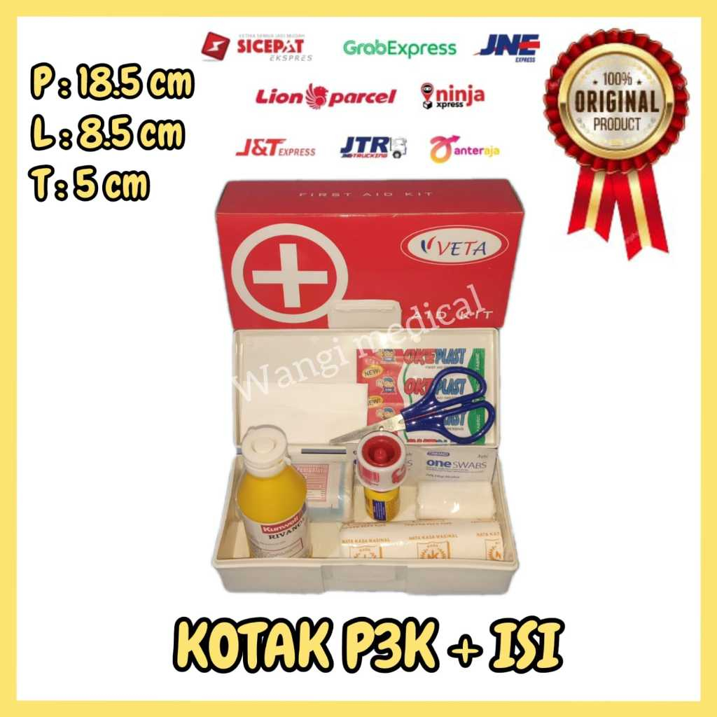 Jual P3K Kotak + Isi Veta | Kotak First Aid Kit Veta | Shopee Indonesia