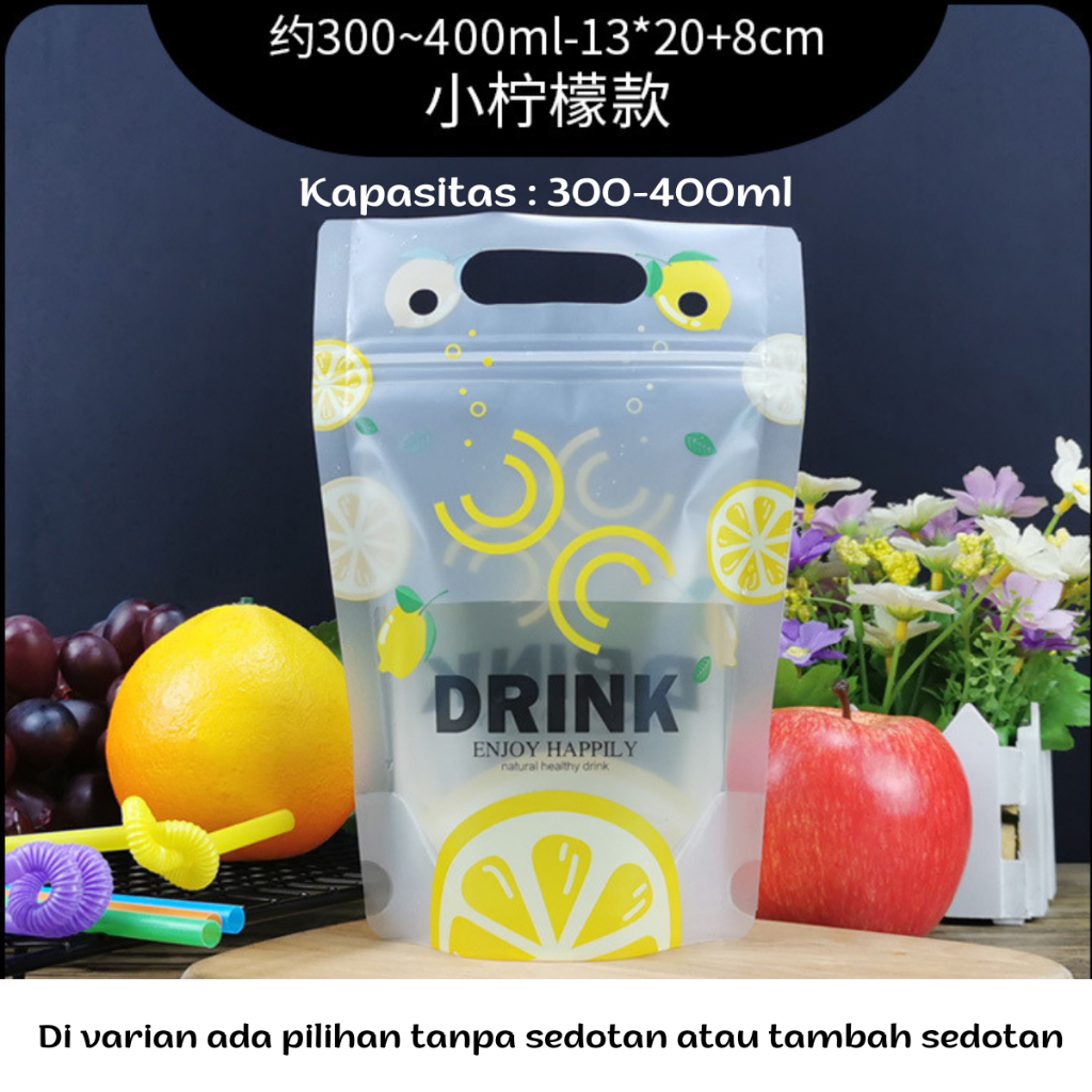 Jual Standing Pouch Minuman Kekinian 400ml 500ml l Plastik Ziplock Klip Matte | Shopee Indonesia