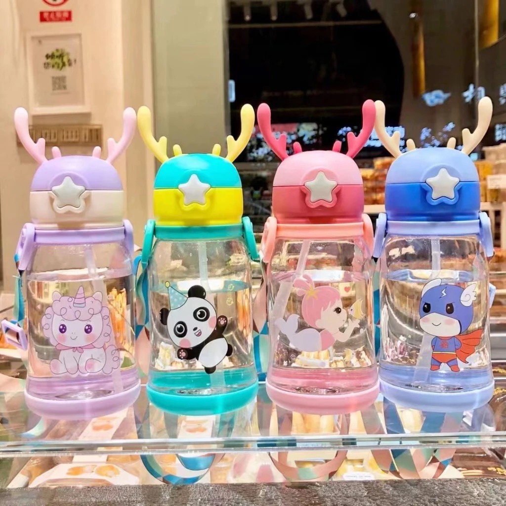 Jual Botol Air Minum Anak Tutup Tanduk Rusa Pakai Tali / Botol Minum ...