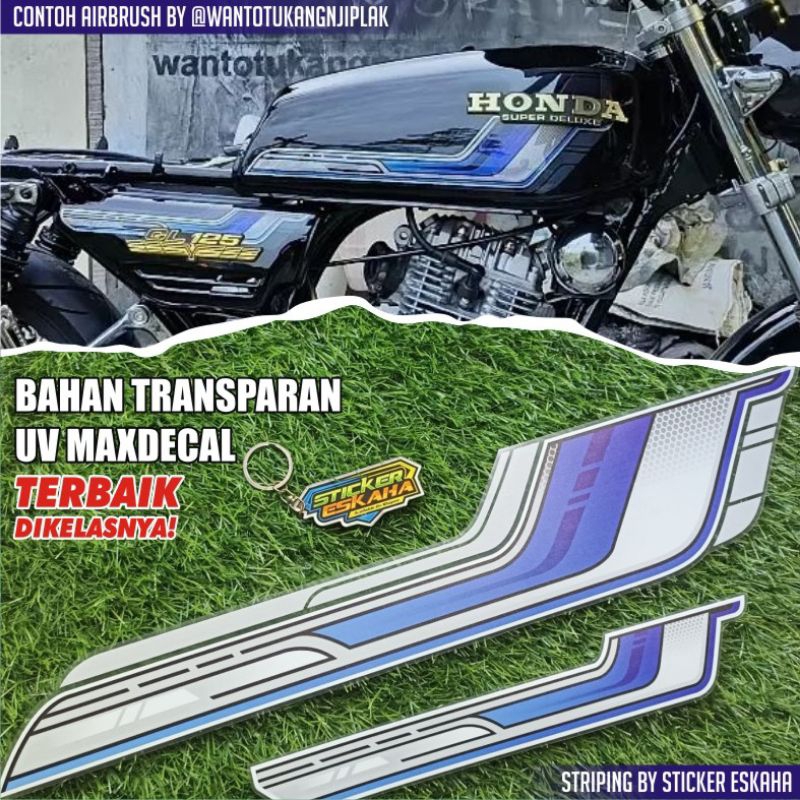 Jual Striping GL 100 Transparan Stiker GL Cepek Airbrush | Shopee Indonesia