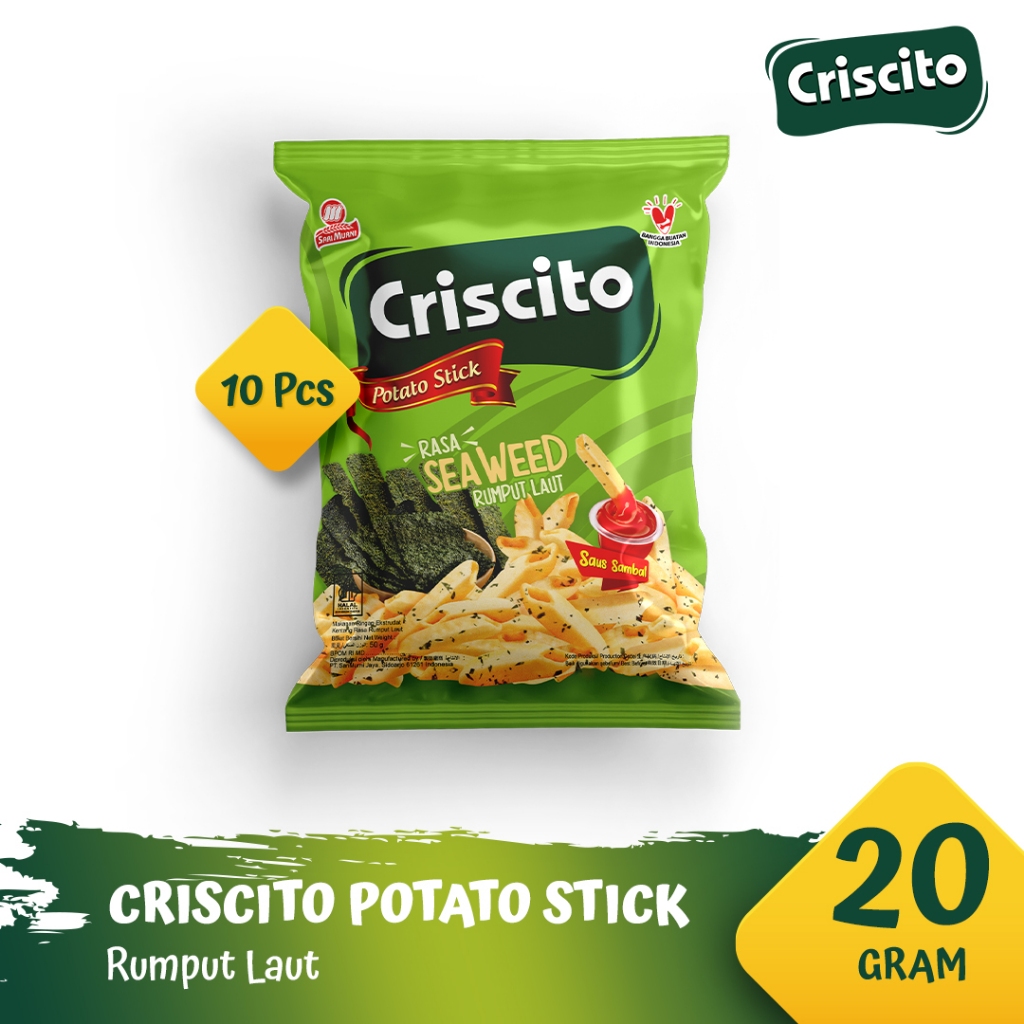 Jual Criscito Potato Stick Rumput Laut - 20gr / 60gr | Shopee Indonesia