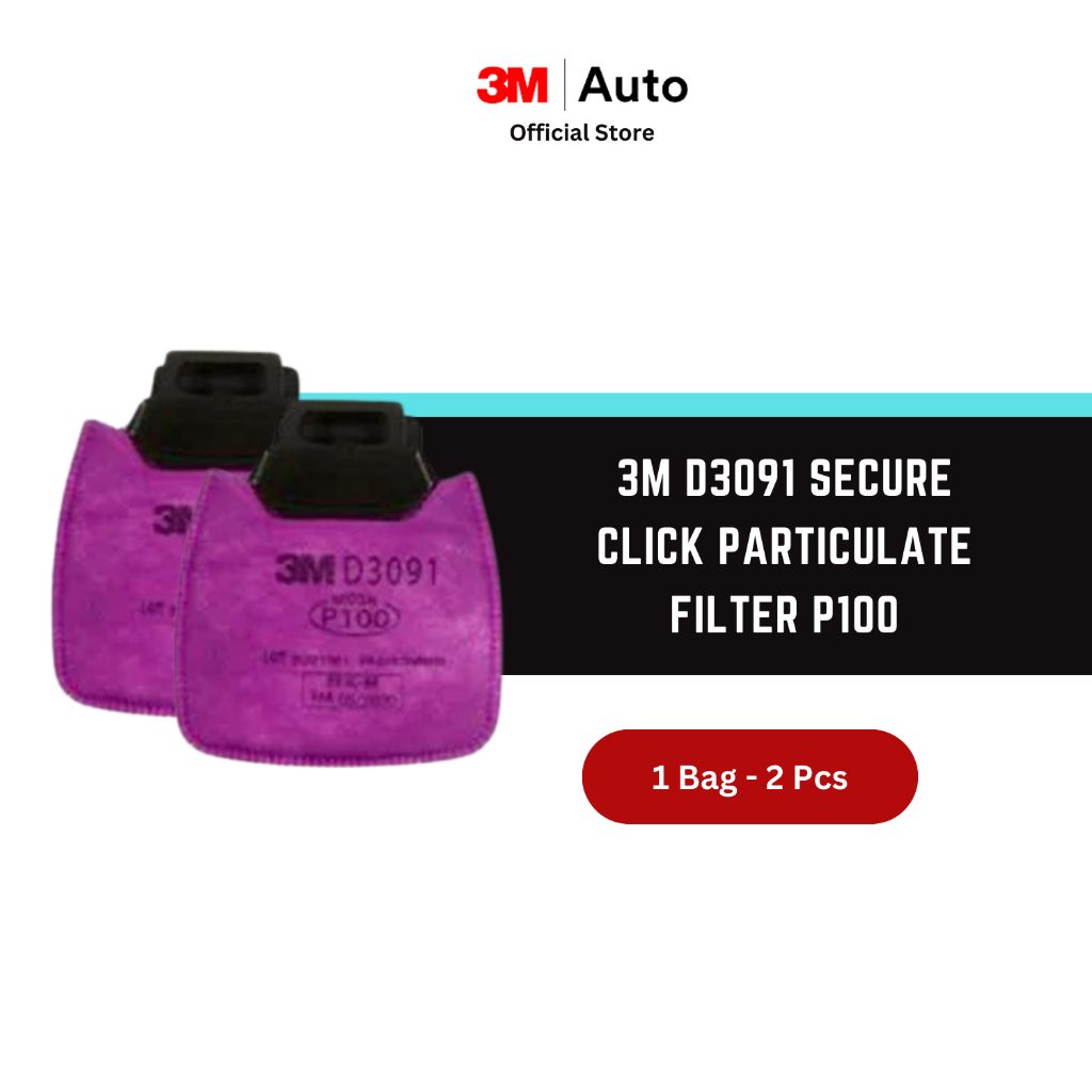 Jual 3M™ D3091 Secure Click™ Particulate Filter P100 - 1 Bag (isi 2 ...