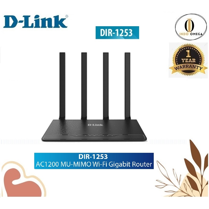 Jual D-Link DLINK DIR-1253 Wireless AC1200 MU-MIMO Wi-Fi Gigabit Router ...