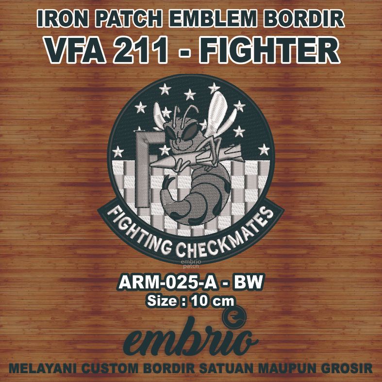 Jual ARM-025-A Patch FIGHTING CHECKMATES VFA 211 WW2 Bomb Squad US Navy ...
