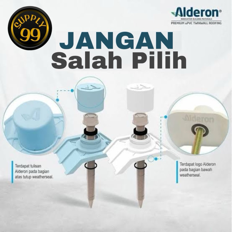 Jual Baut Roofing - Roofing UPVC Merk Alderon | Shopee Indonesia