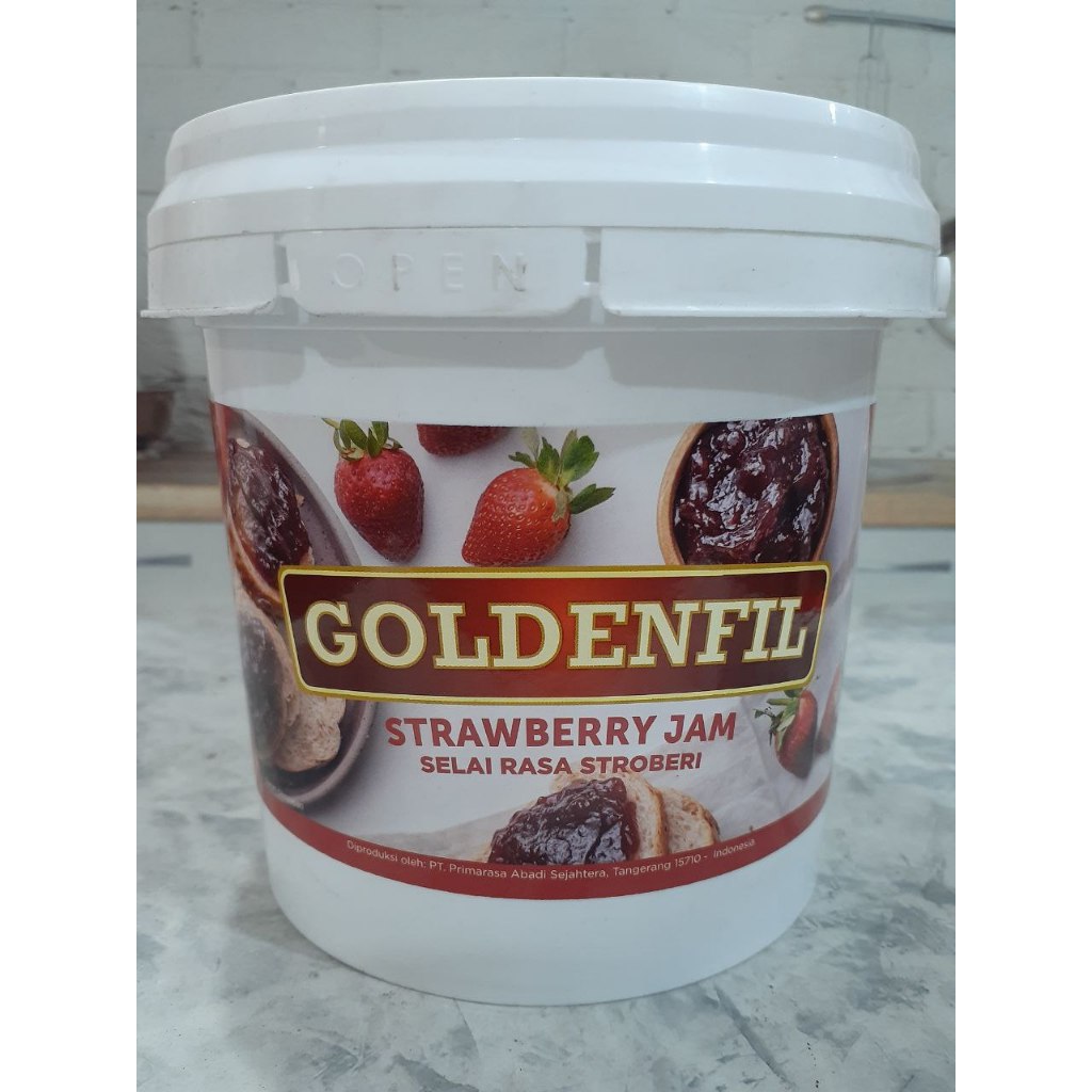 Jual Selai Strawberry Goldenfil kemasan repack 250g (Thinwall) | Shopee ...