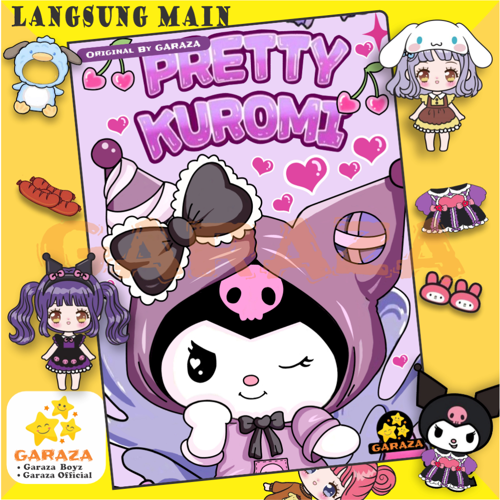 Jual PAPERDOLL PRETTY KUROMI Buku Edukasi Anak Full Laminasi | Shopee Indonesia