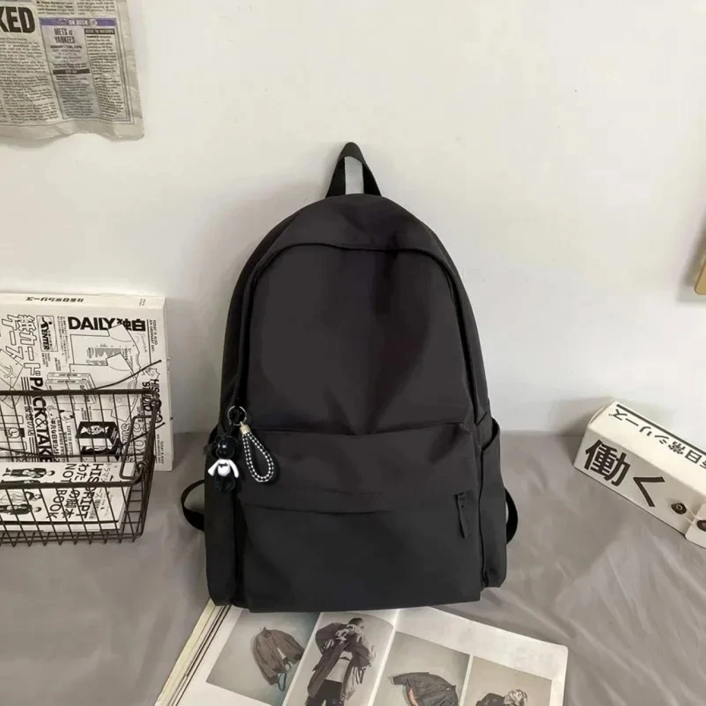 Jual Tas Ransel Sekolah Simpel Polos Pria Wanita | Shopee Indonesia