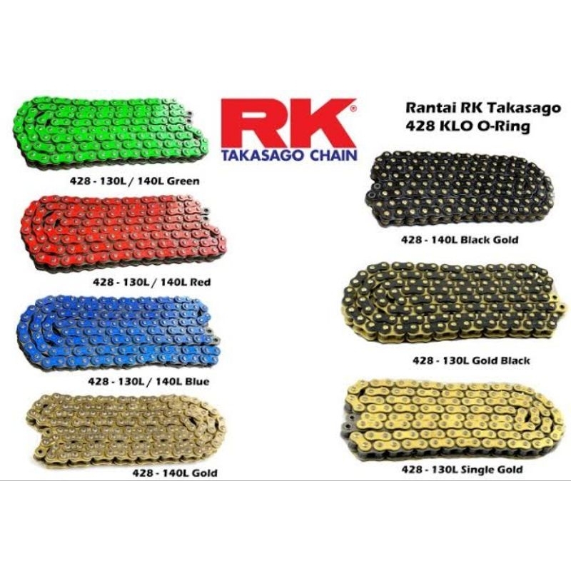 Jual Rante Rantai RK Chain 428-140L KLO O-Ring CBR CRF GSX KLX 150 R15 ...