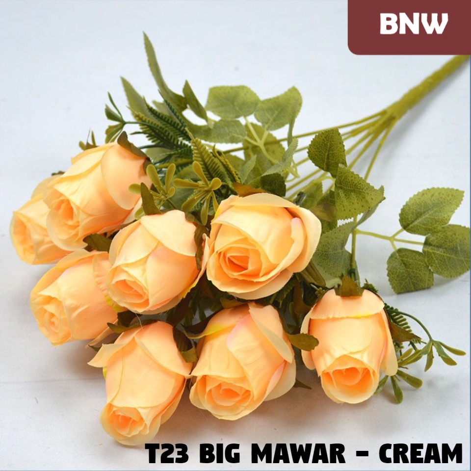 Jual KBJ946 Terkece SeRI BNW Bouquet bunga T23 BIG MAWAR Artifisial ...