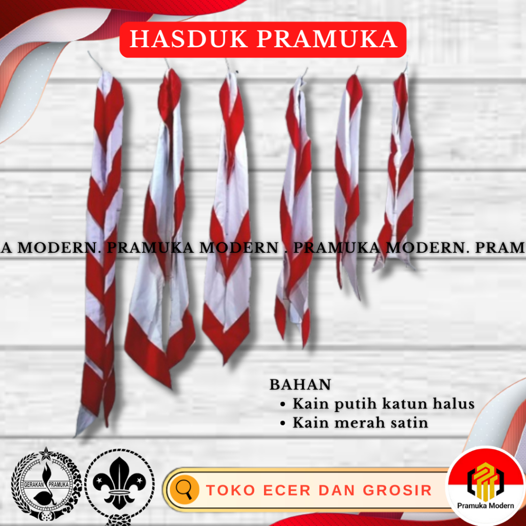 Jual Hasduk kacu pramuka merah putih ukuran terlengkap murah | Shopee ...