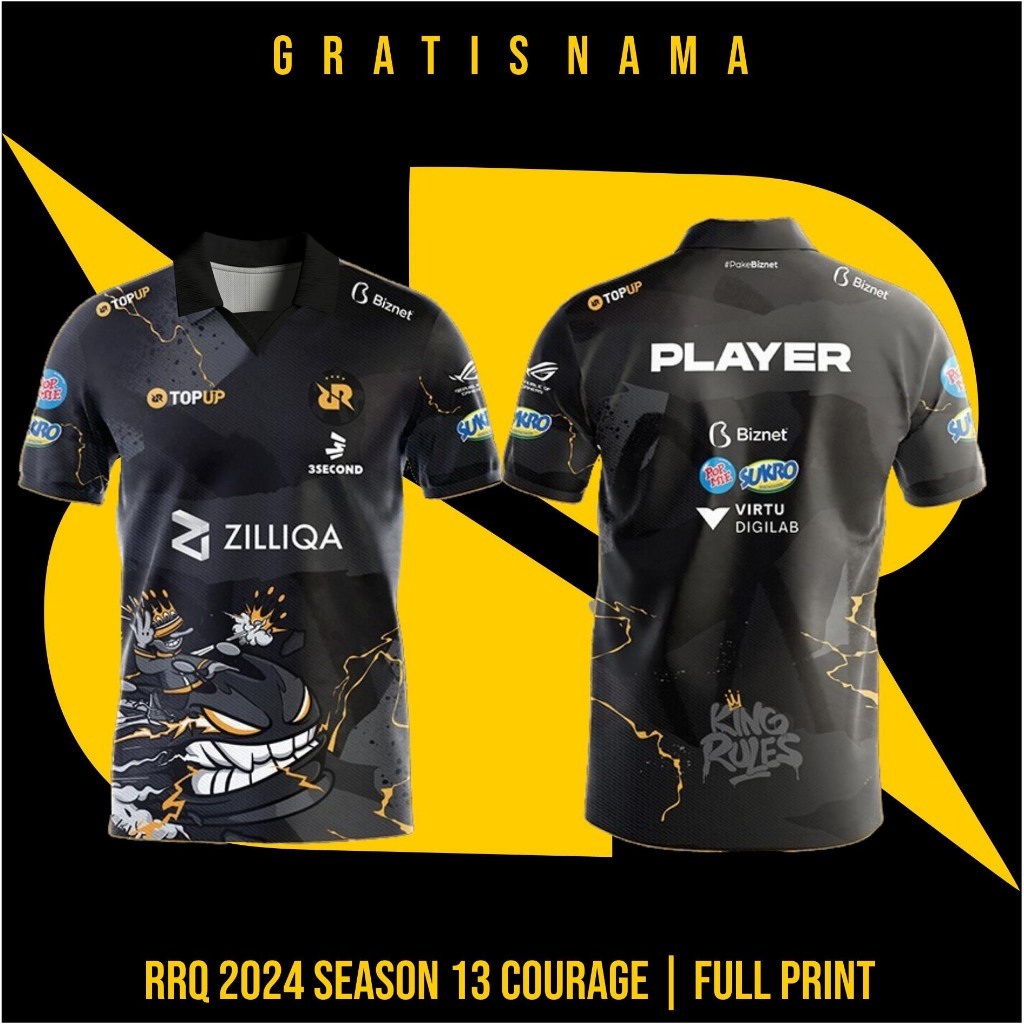 Jual Jersey RRQ 2024 Season 13 Courage Free Nickname | Shopee Indonesia