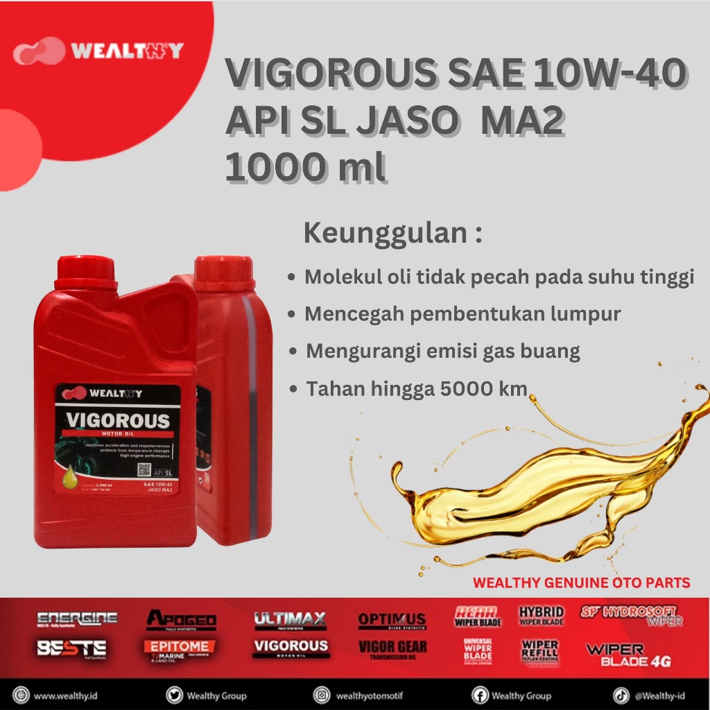 Jual Vigorous SAE Grade 10W-40 [1L] | Oli Motor | Oli Mobil | Oli ...