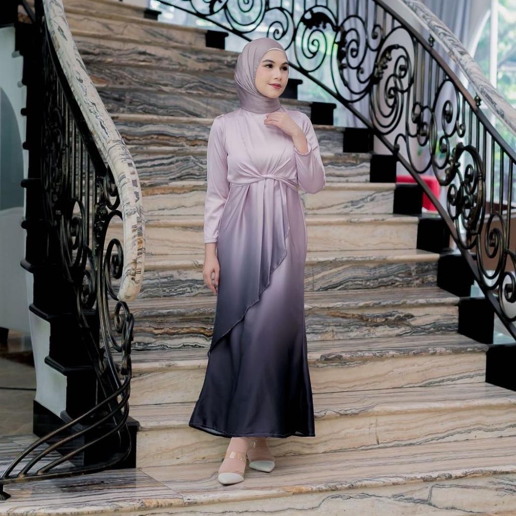Jual CHAVA DRESS SILK GRADASI II by Dippew | Shopee Indonesia