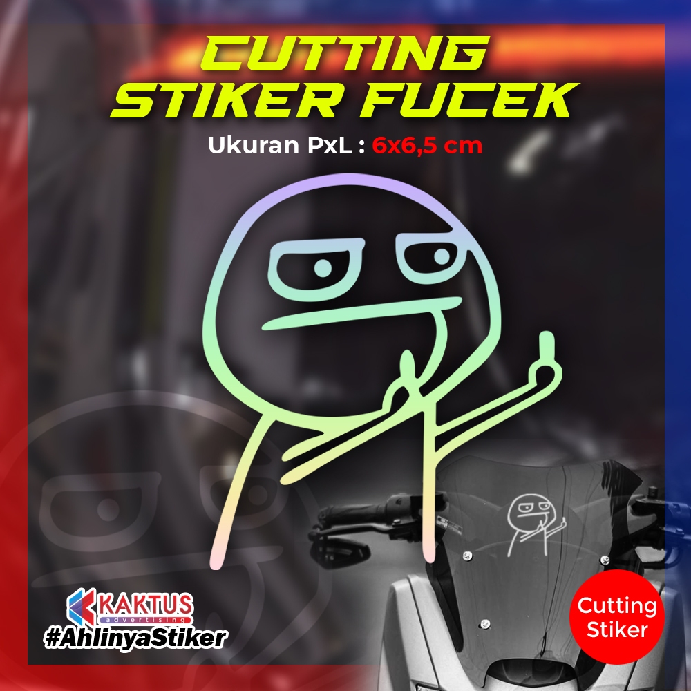 Jual Cutting Stiker Motor Meme Fucek Kecil Timbul Murah | Shopee Indonesia