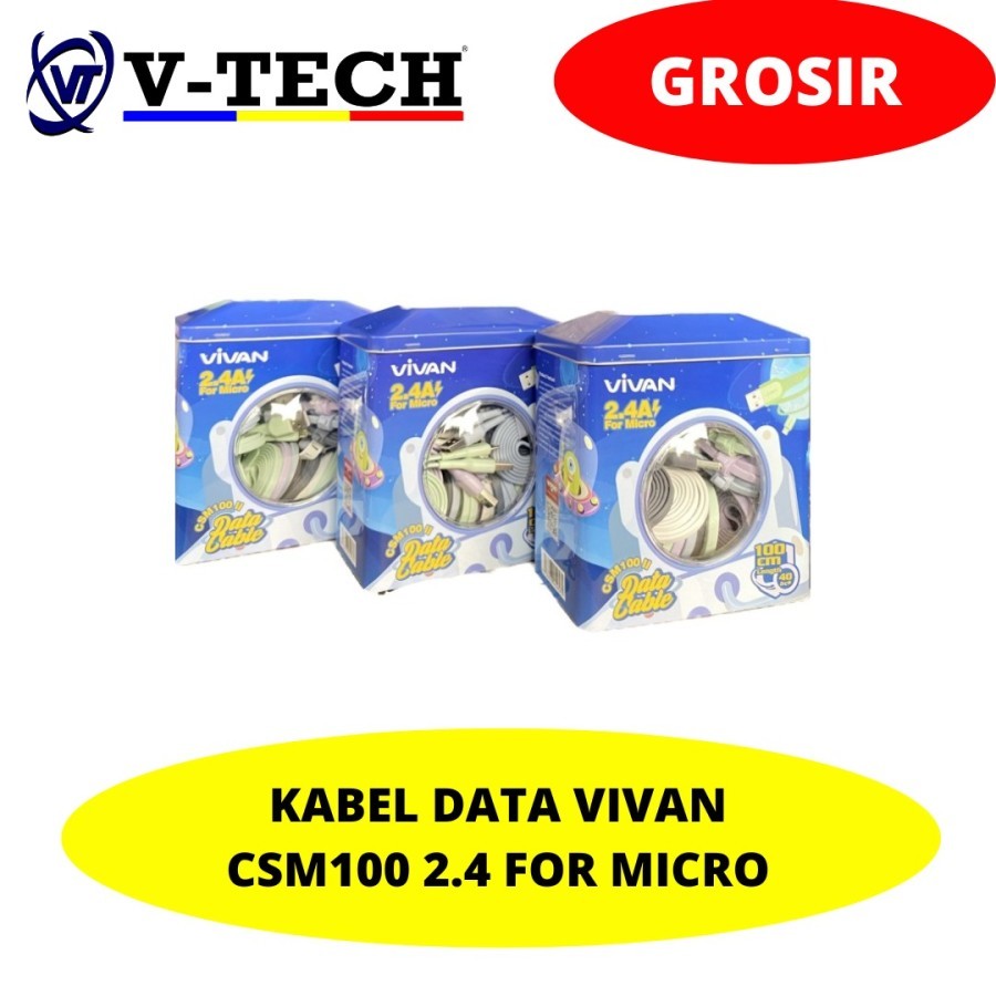 Jual KABEL DATA VIVAN CSM 100 2.4A FOR MICRO | Shopee Indonesia