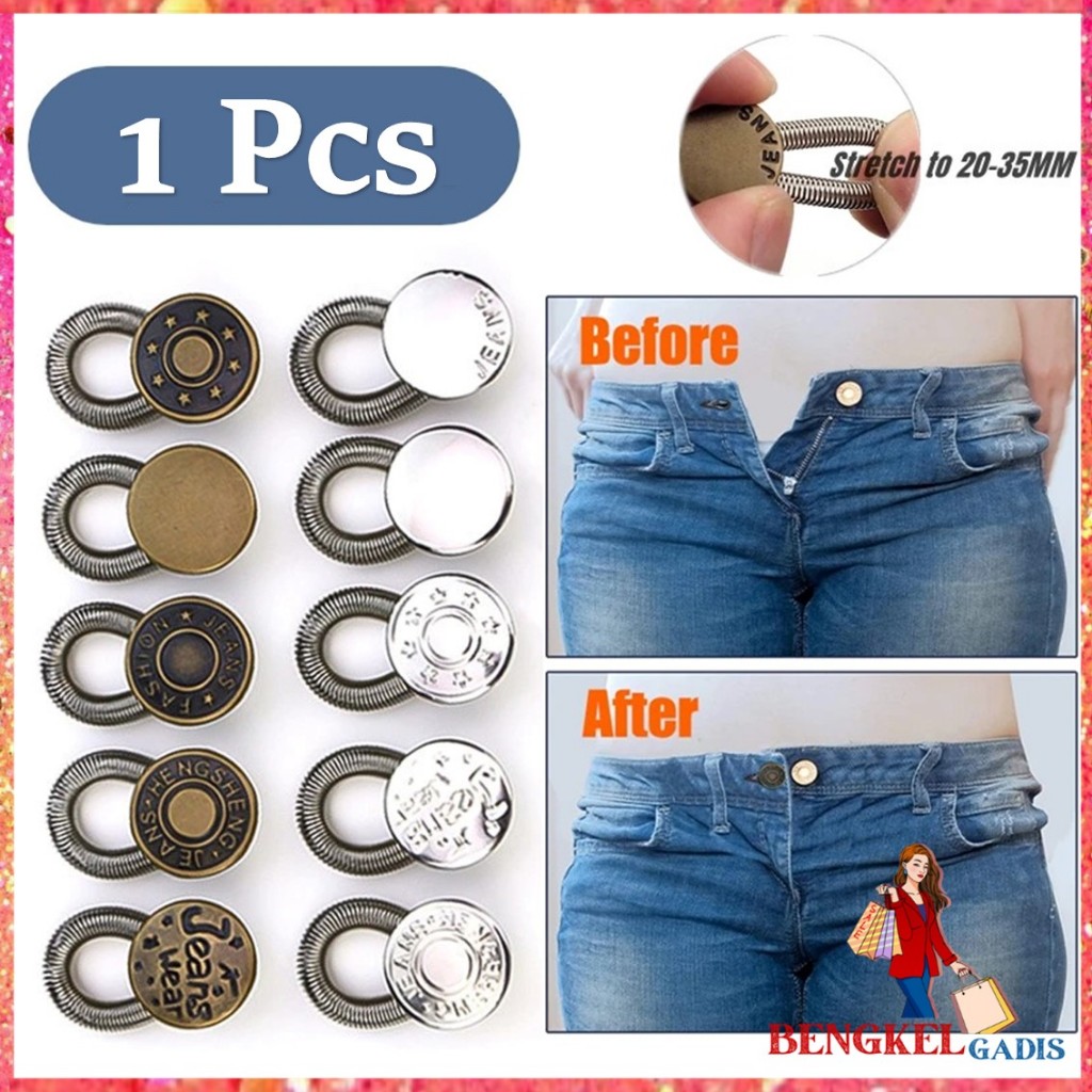 Jual BG Kancing Celana Jeans Metalic Button Extender Aksesoris Kancing ...