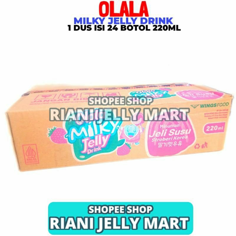 Jual Olala Milky Jelly Drink 1 Dus Isi 24 Cup 220ml | Shopee Indonesia