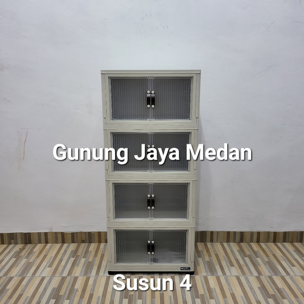 Jual Lemari Plastik Transparan Polibox Napolly Stackable Mudah Bongkar ...