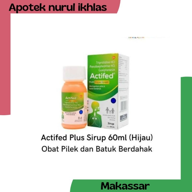 Jual Actifed plus expectorant 60ml sirup flu& batuk berdahak | Shopee ...